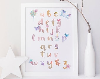 Unicorn alphabet | Etsy