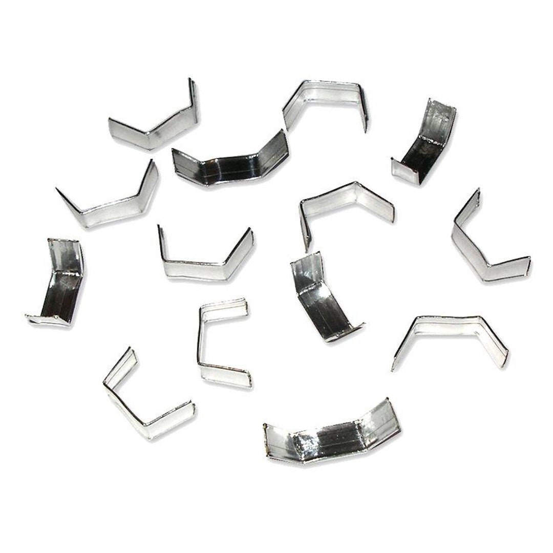 100 Closure Clips 33 Mm Silver Closure Strips Paper Clips Paper Wire ...