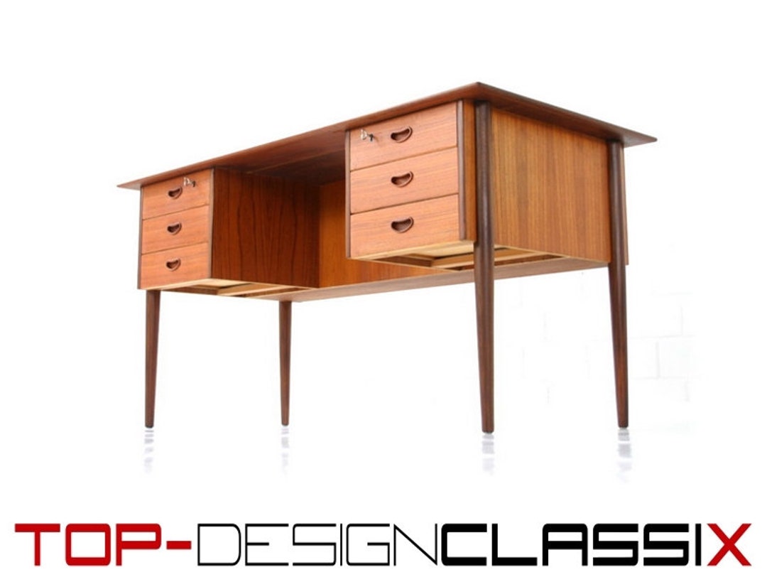 Like New, 1a Restored, Peter Hvidt, Orla Mølgaard Nielsen Teak Desk ...