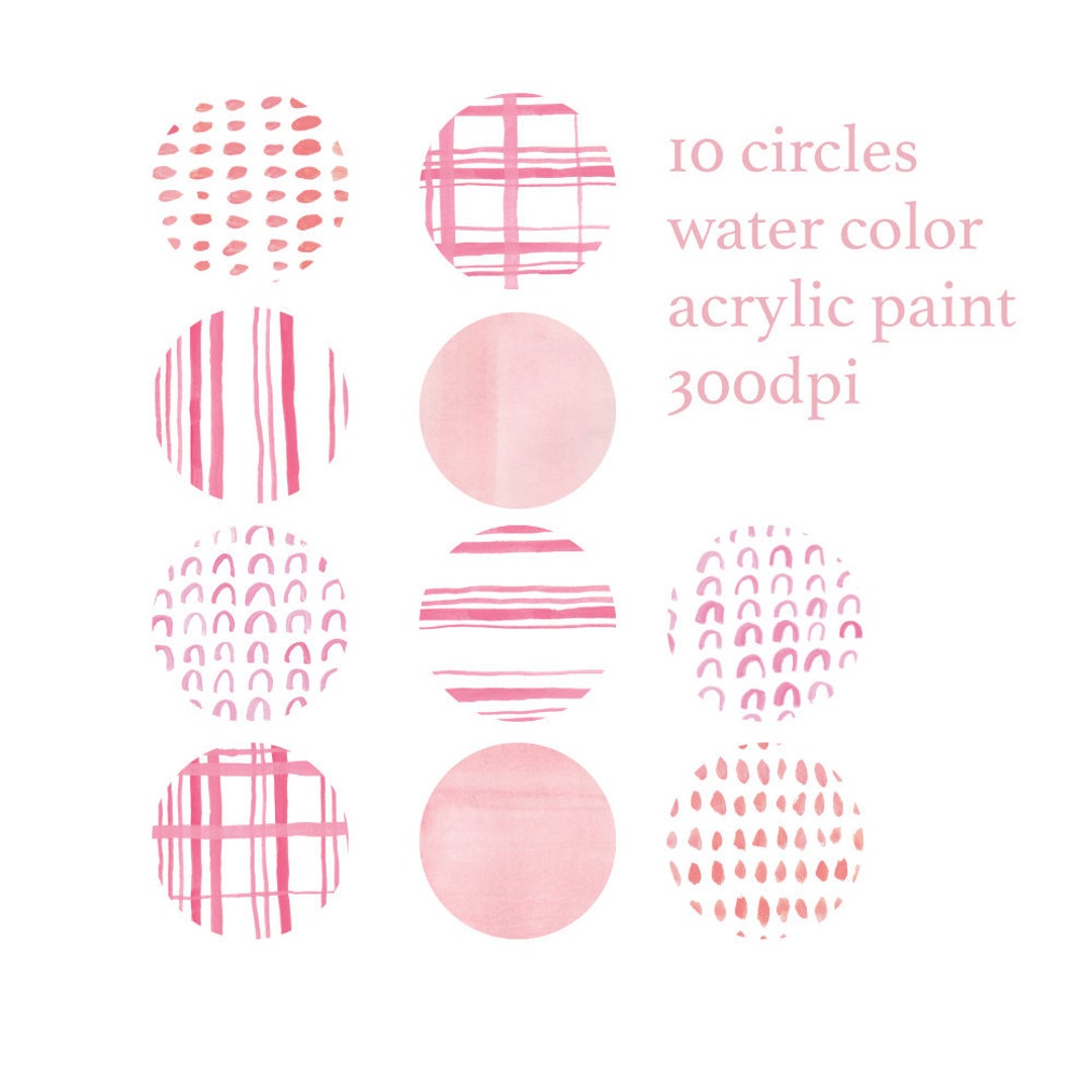 Printable Watercolor Clipart - Pink, Purple, and Pastel Watercolor ...