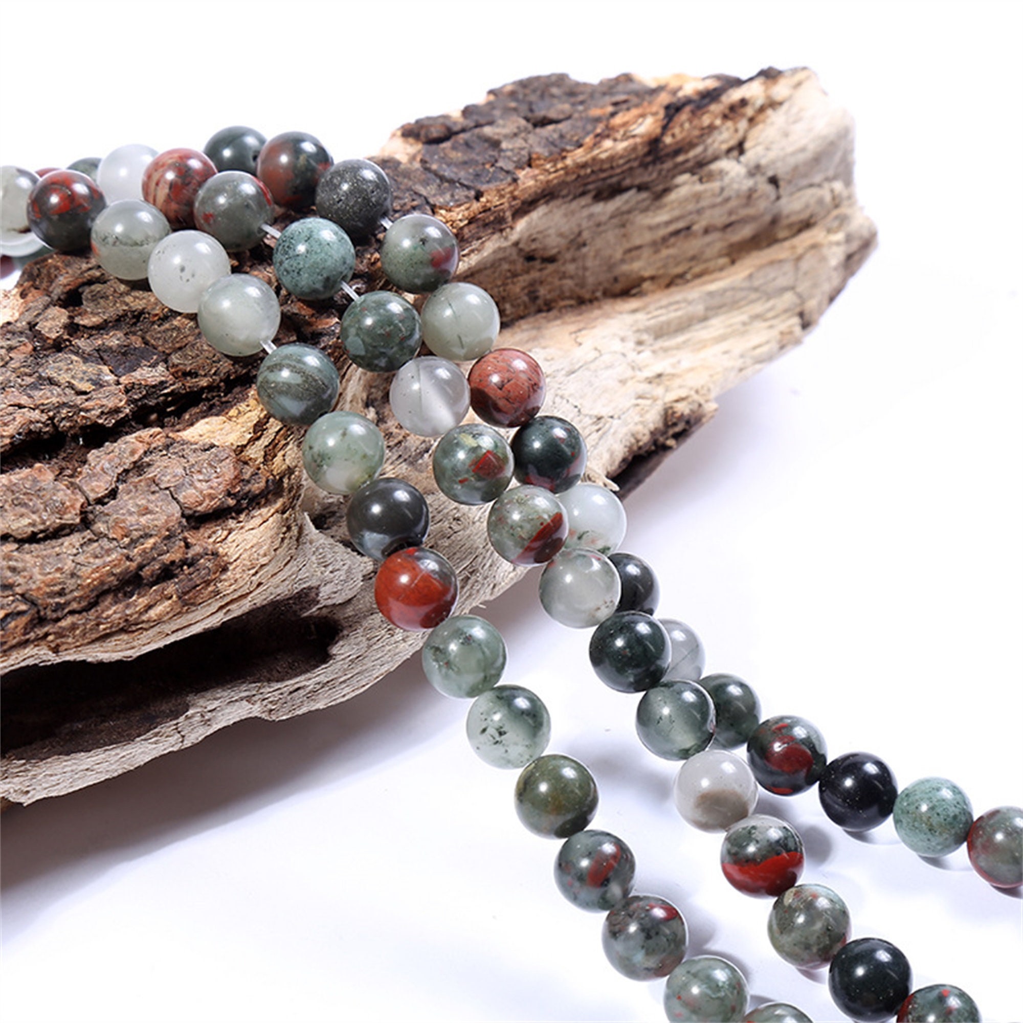 Grade A Natural African blood stone beadsSmooth round blood | Etsy