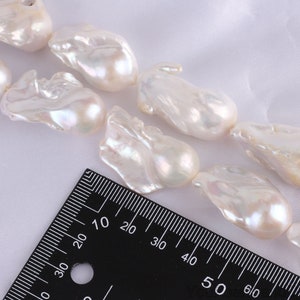 Big Size Natural White Freshwater Pearls,15-17x20-30mm Freeform Baroque ...