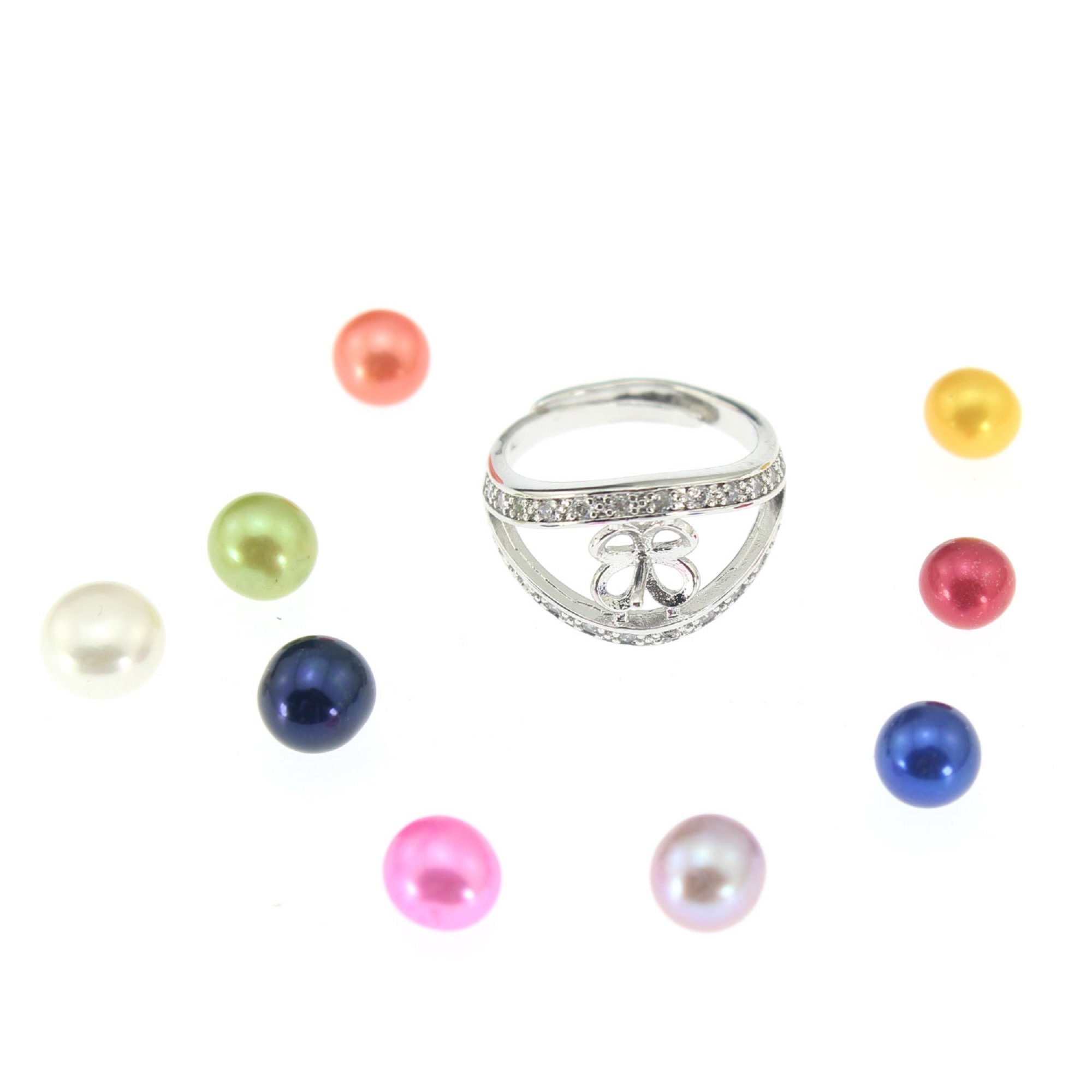 925 Silver Ringadjustable Ring Blank Ring Setting for Half - Etsy