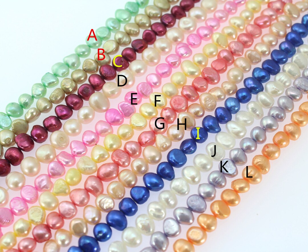 8-9mm Natural Freshwater Pearls,multi-color Pearls Nugget,loose Pearls ...