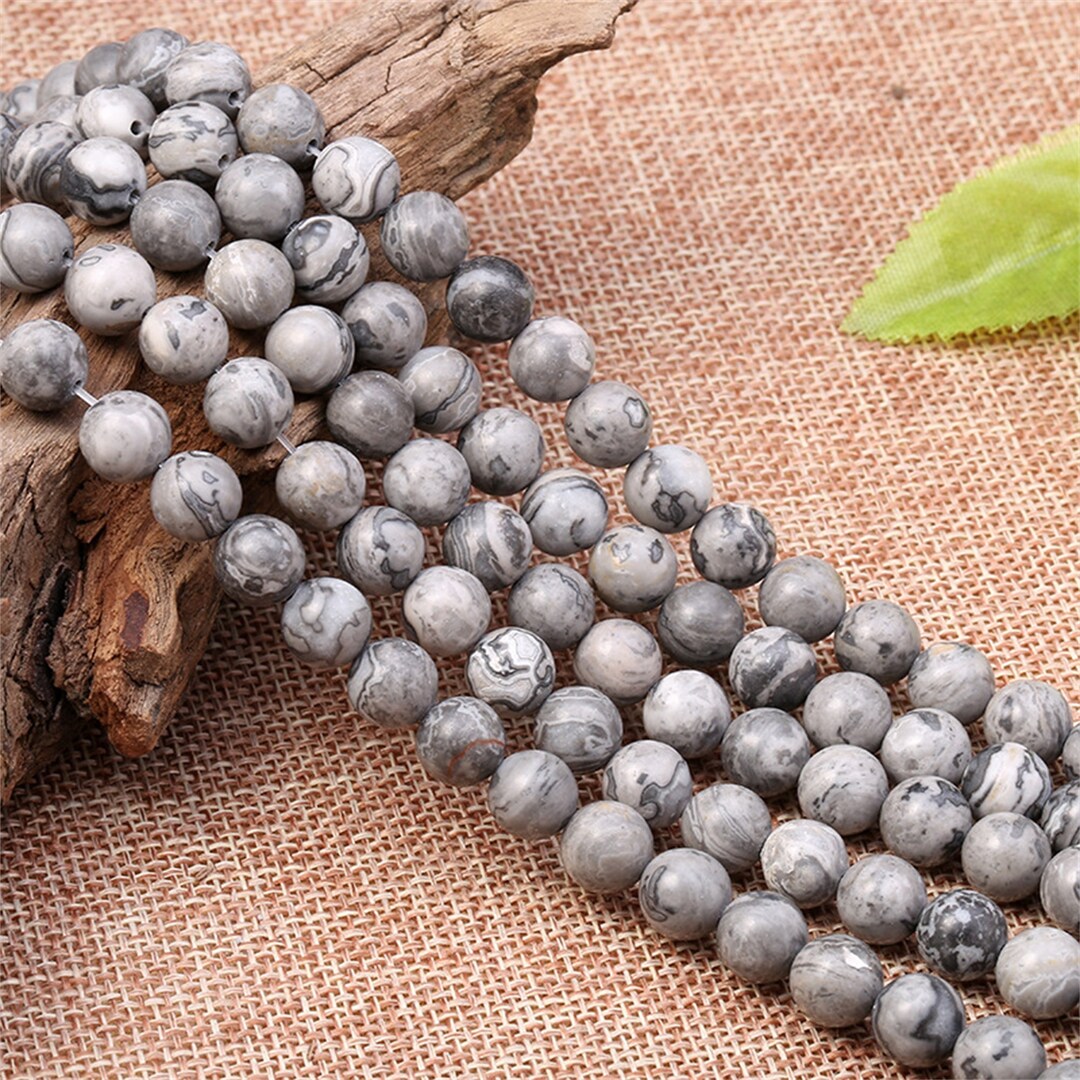 Map Gemstone Round Beads,round Polished Beads,loose Natural Gemstones ...