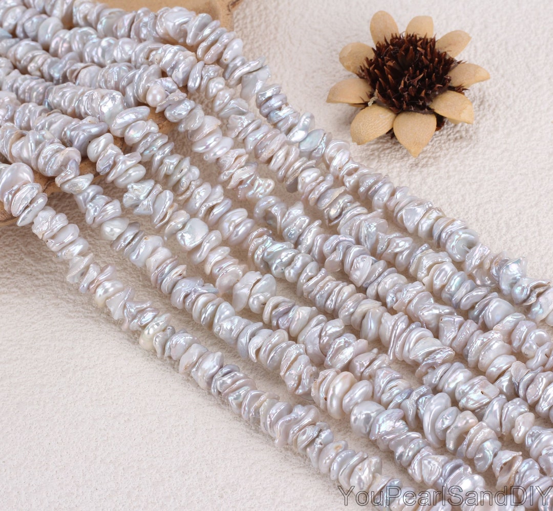 Small White Keshi Reborn Pearl Beads Good Luster Side Drilled - Etsy