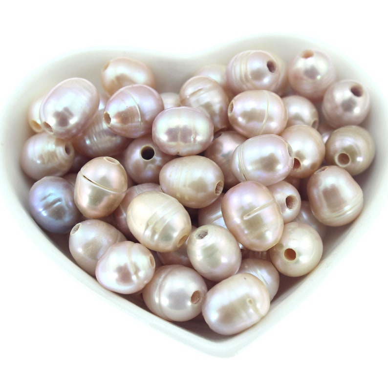 10-11mm Large Hole Pearls,2.2mm Hole Genuine Freshwater Pearls,potato ...