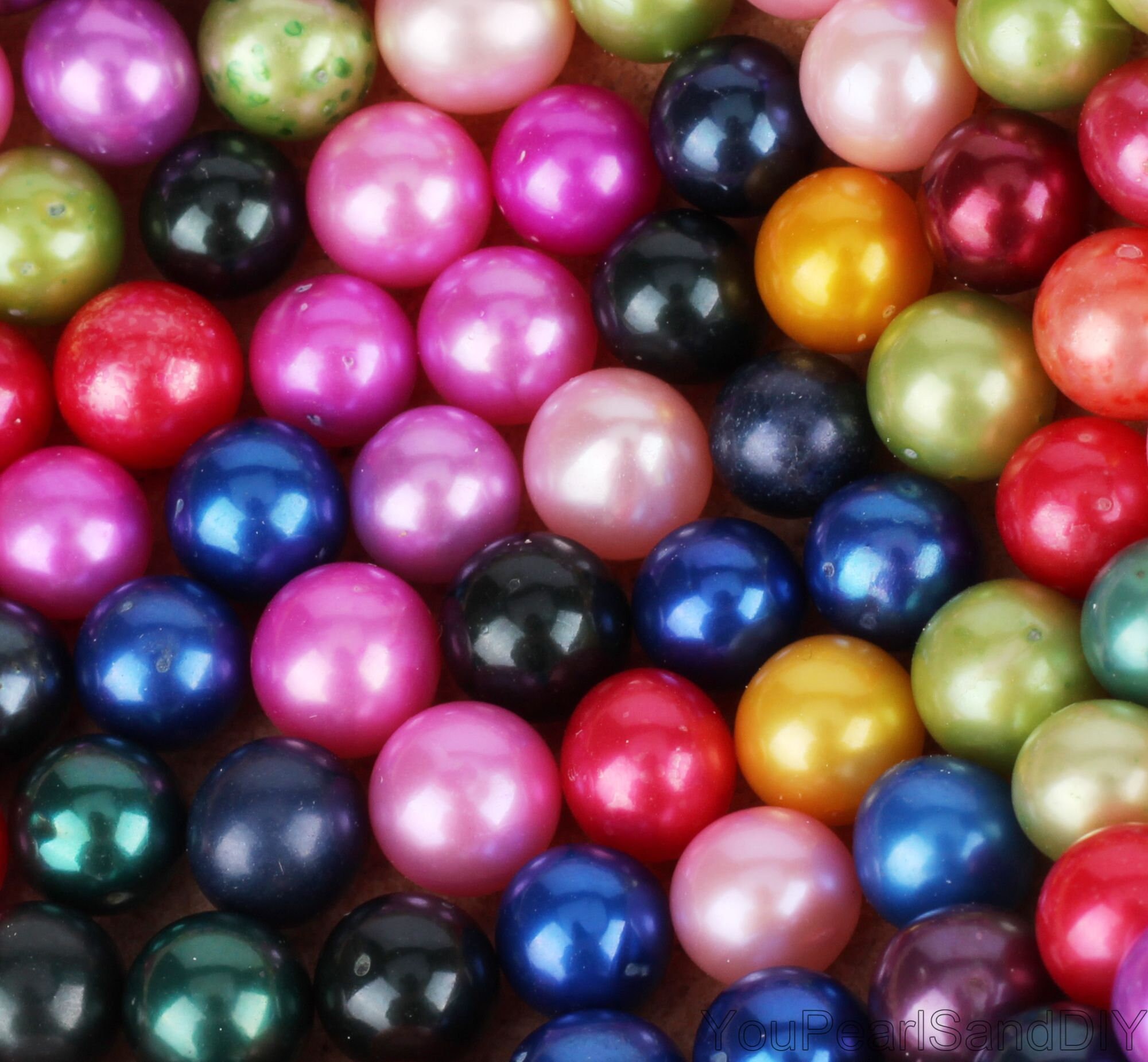 Wholesale 6-8mm Freshwater Round Pearl Beads,loose Freshwater Pearl for ...
