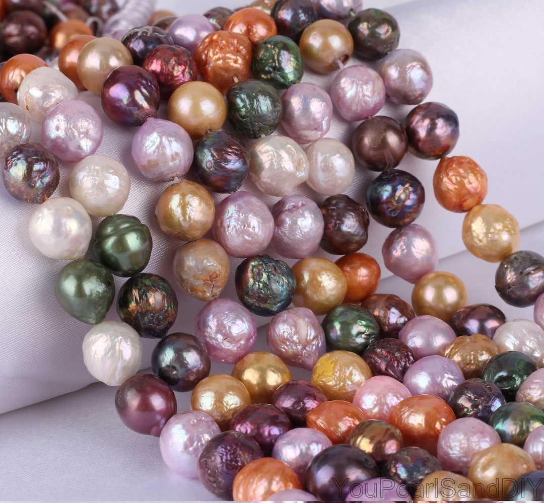 10-11mm Colorful Edison Pearl,natural Edison Baroque Freshwater Pearls ...