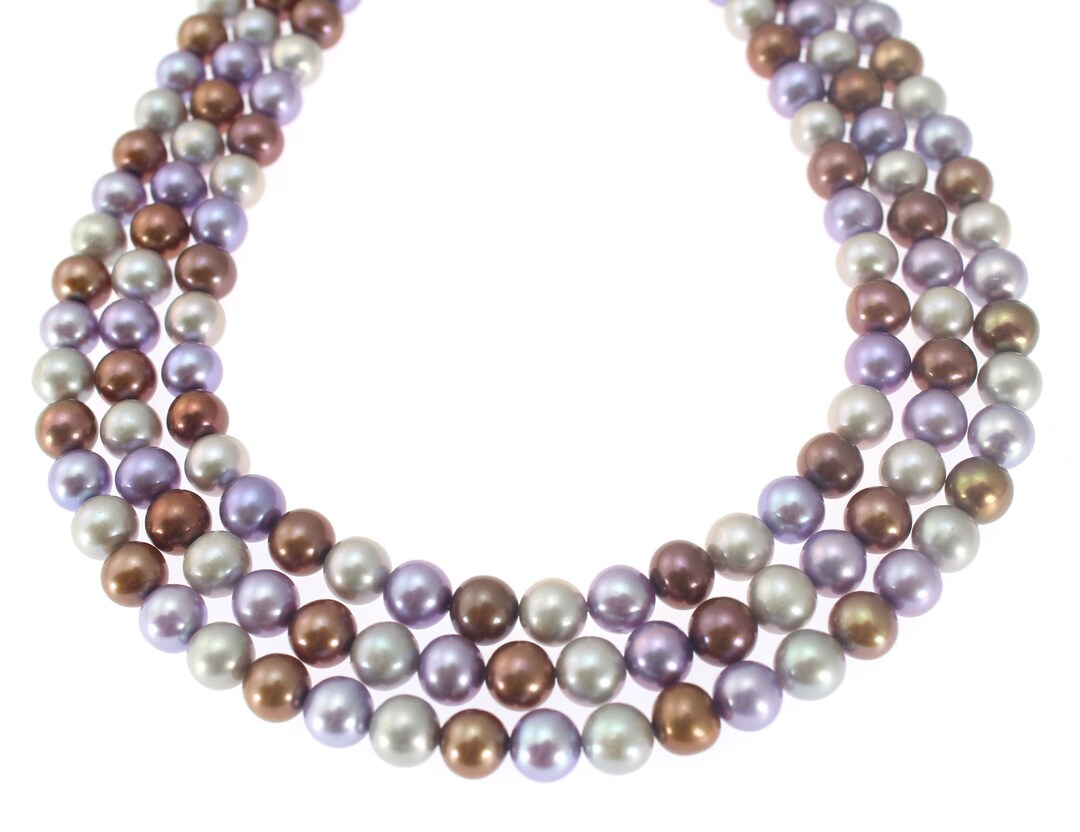6-7mm High Quality Colorful Freshwater Pearls,smooth Round Natural ...