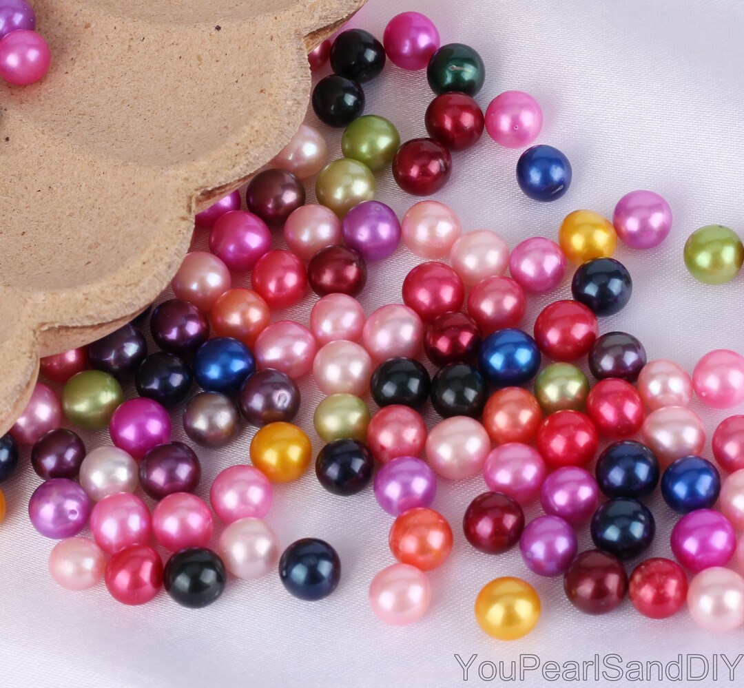 Wholesale 6-8mm Freshwater Round Pearl Beads,loose Freshwater Pearl for ...