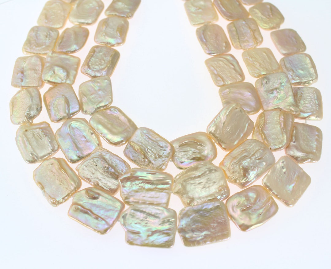 AA Good Luster Natural White /pink /purple Pearls, Rectangular ...