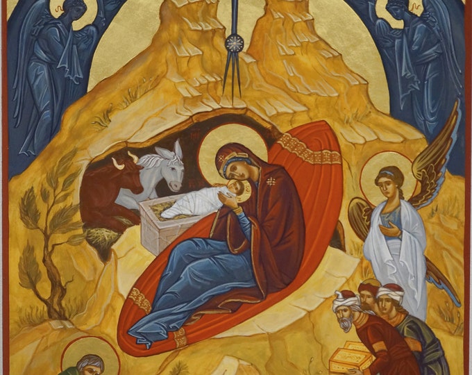 The Nativity of Christ, Navidad, Рождество Христово, Handmade Icon ...