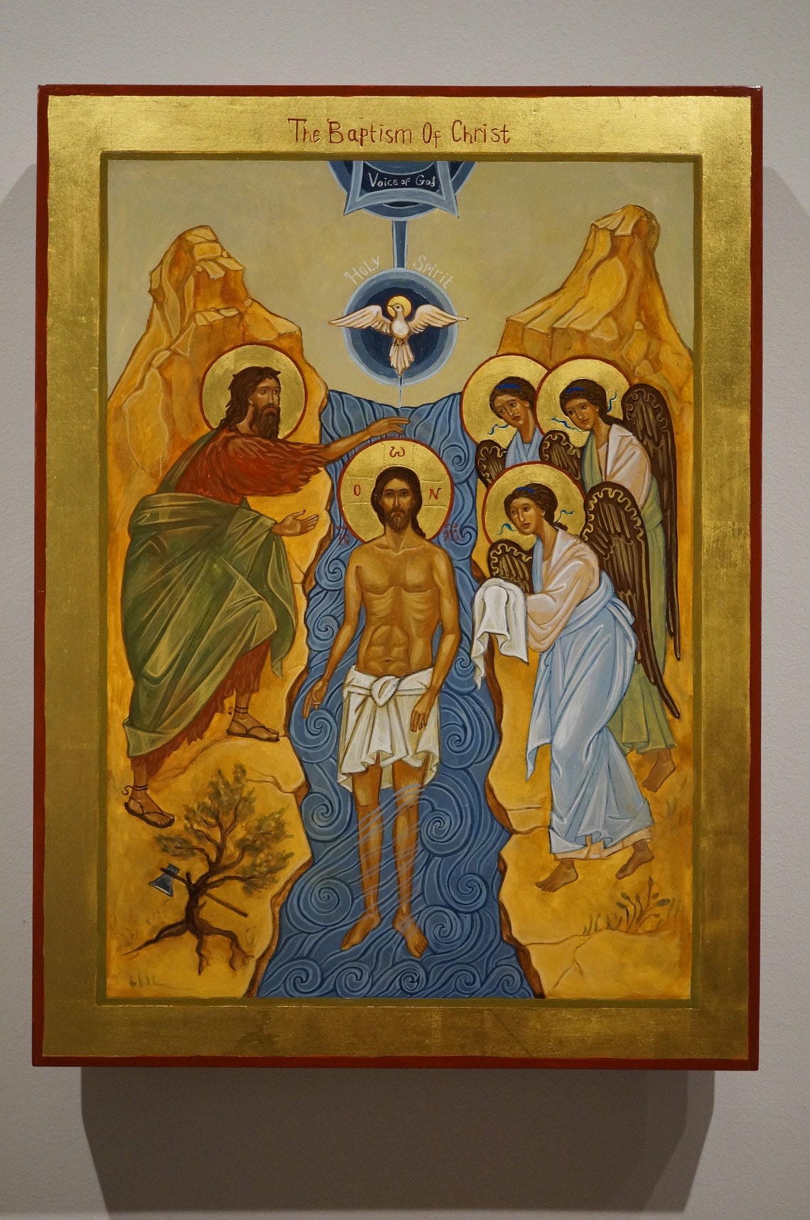 Baptism of Christ, Богоявление, Icon, Orthodox Icon, Handmade, Original ...