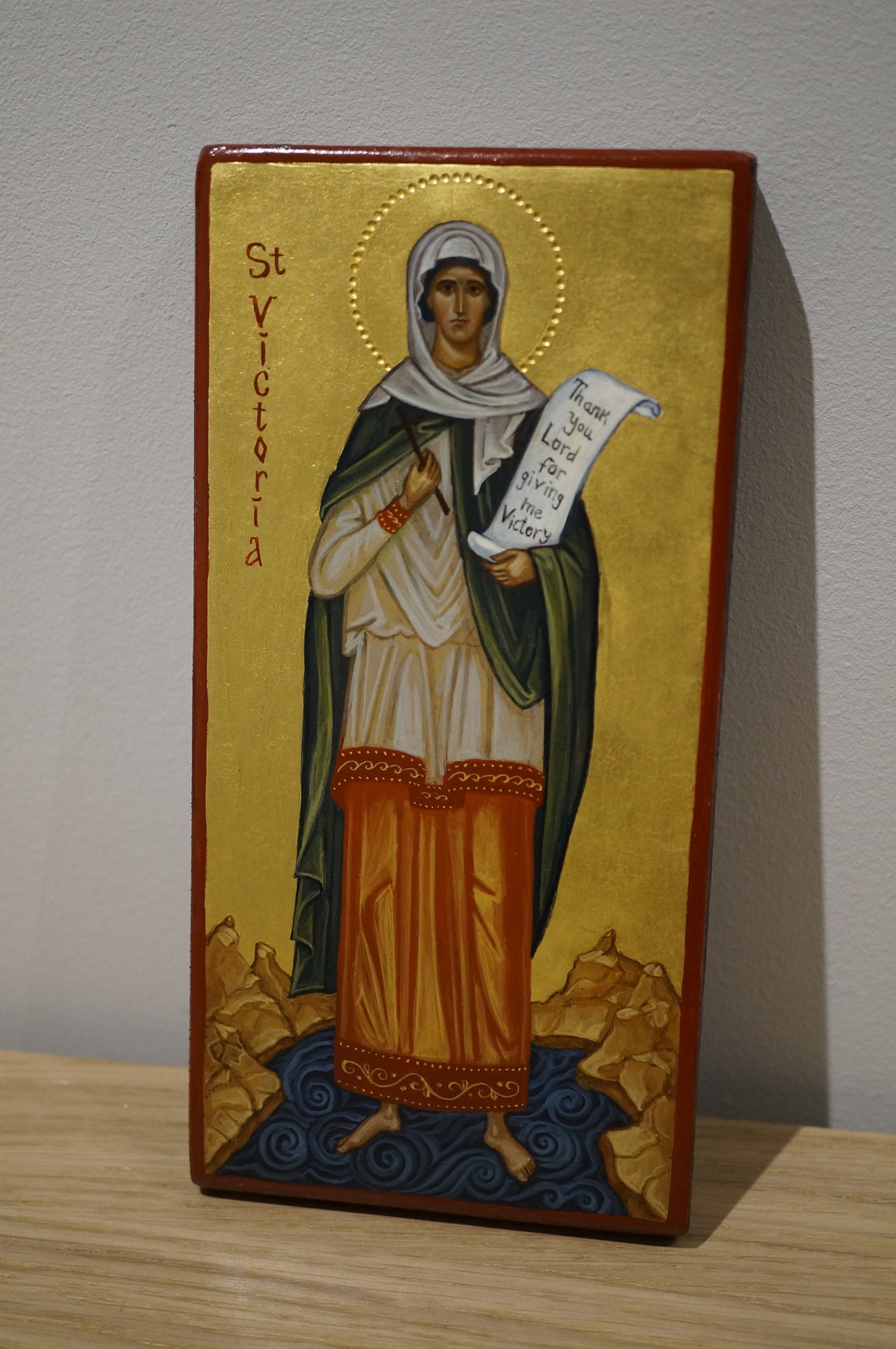St. Viktoria nika of Corinth,icon, Orthodox Icon, Handmade, Original ...