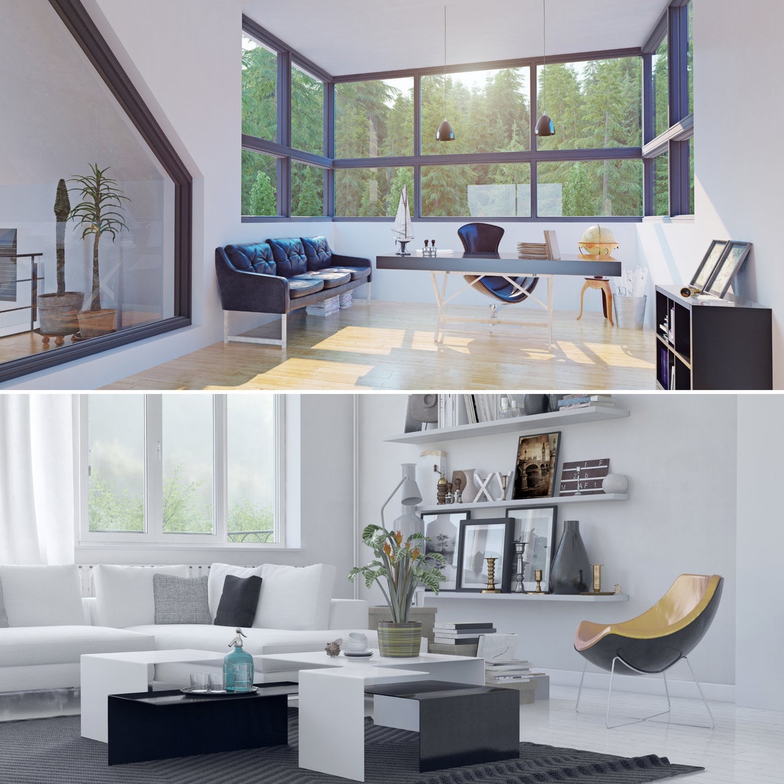 MODERN HOME Zoom Background Bundle of house Images Backdrop | Etsy