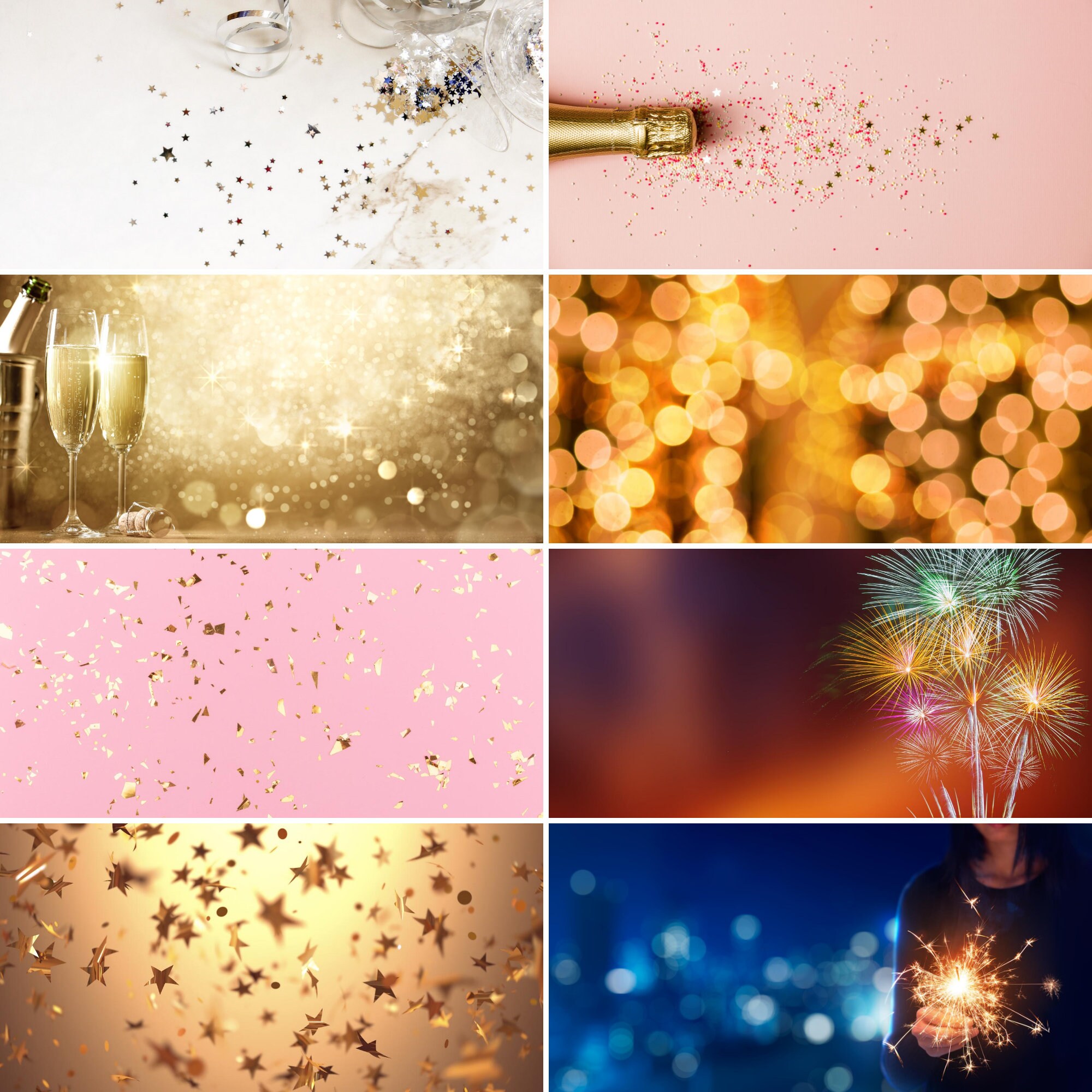 PARTY Zoom virtual digital background Birthday NEW YEAR Bundle | Etsy