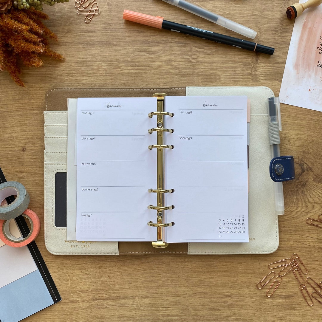 Divisible Calendar Inserts 2024 personal 1W2S - Etsy