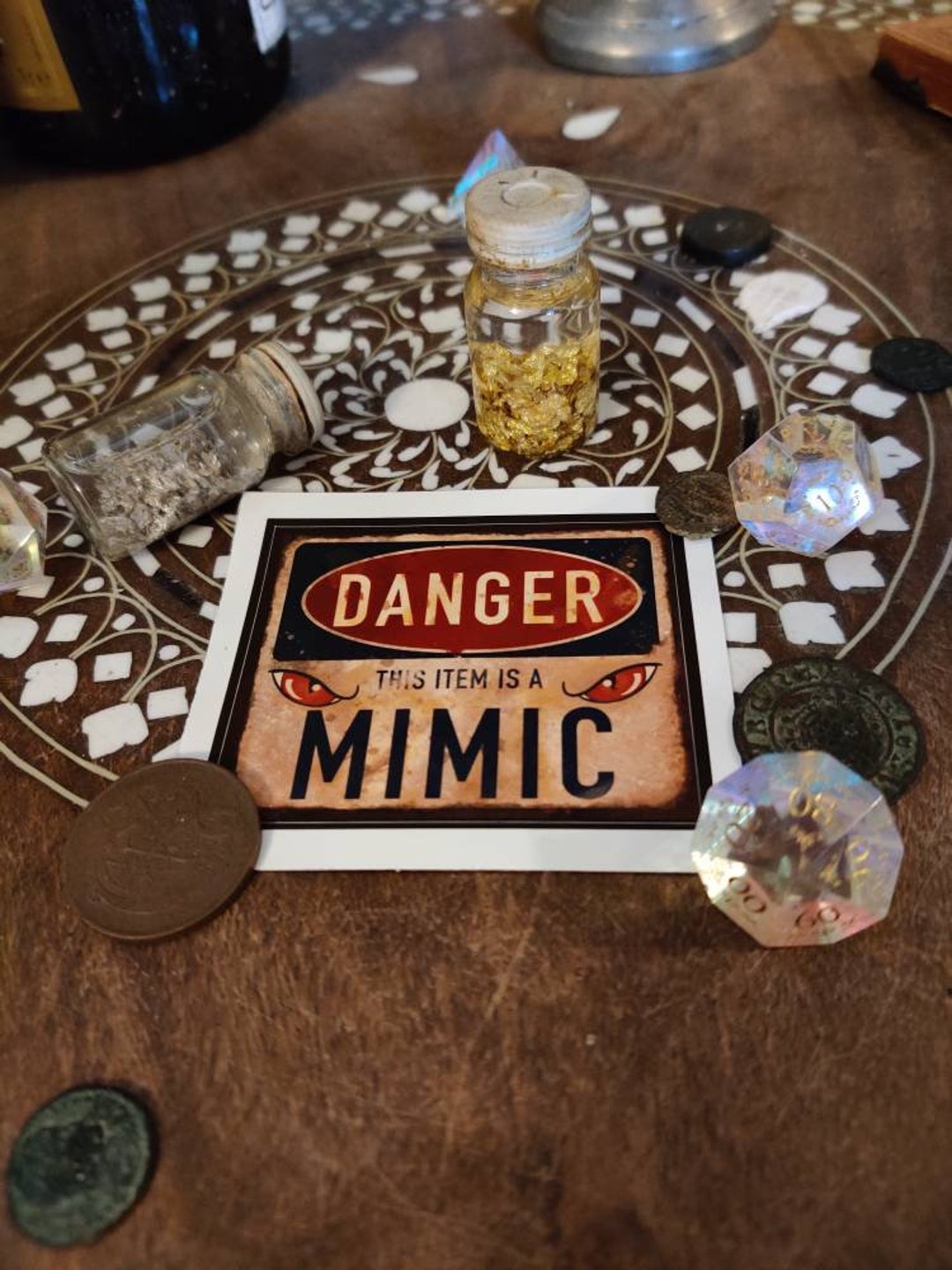 Graphic Mimic Warning Sticker - Etsy