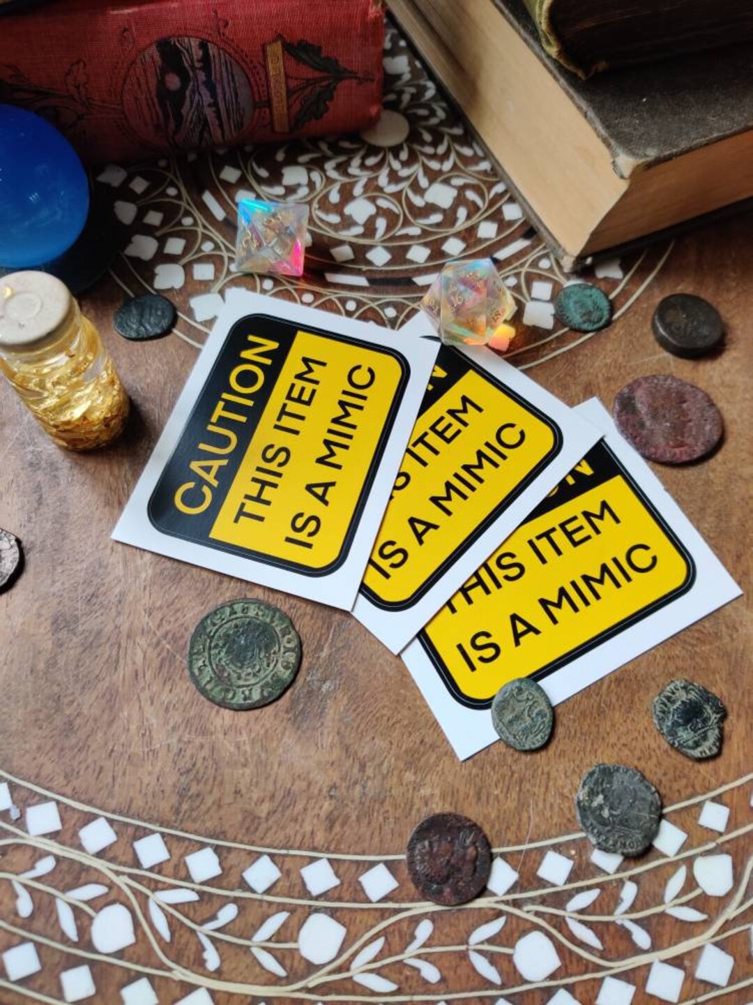 10 Mimic Warning Stickers - Etsy