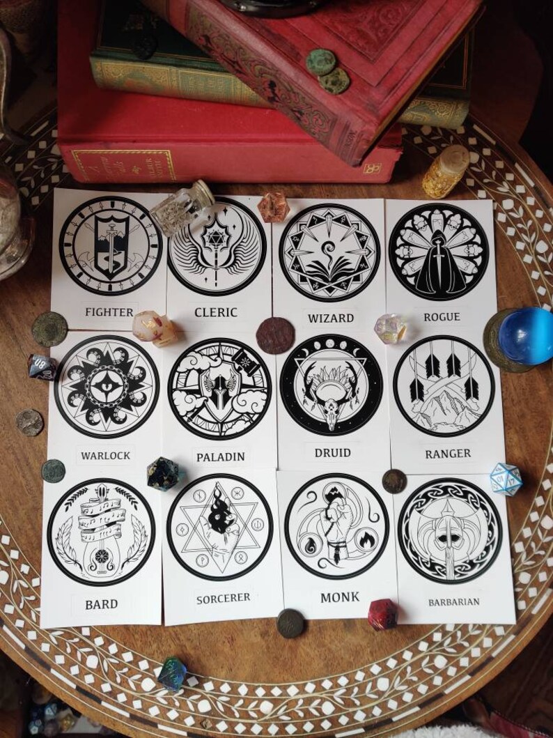 12 Dnd Class Stickers - Etsy