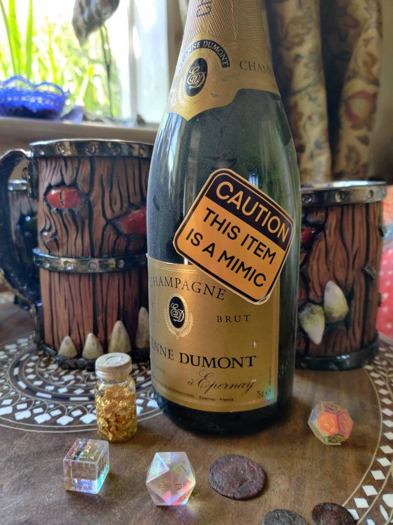 10 Mimic Warning Stickers | Etsy