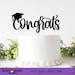 Congrats Cake Topper SVG Graduation Cake Topper PNG Easy Cake Topper ...