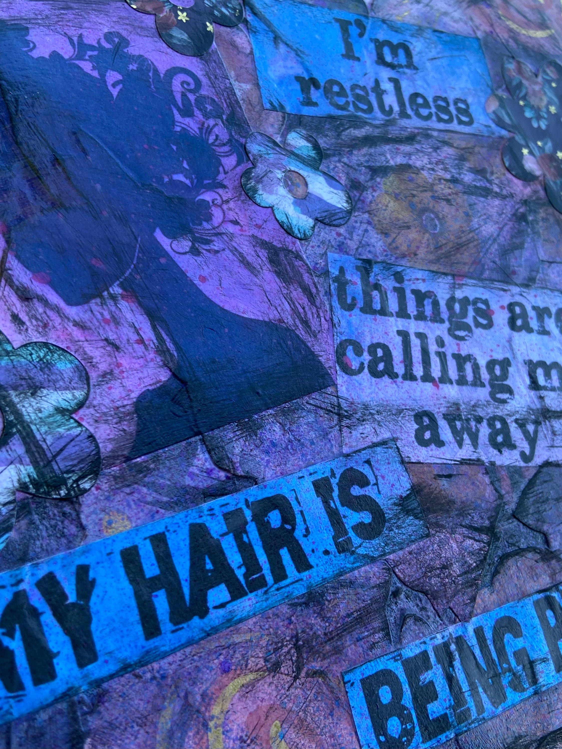 Anais Nin Poetry Mixed Media Collage Canvas Art - Etsy