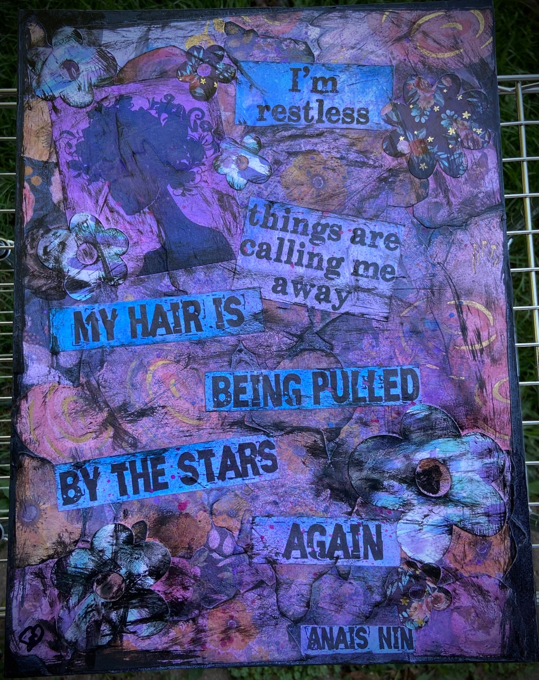 Anais Nin Poetry Mixed Media Collage Canvas Art - Etsy