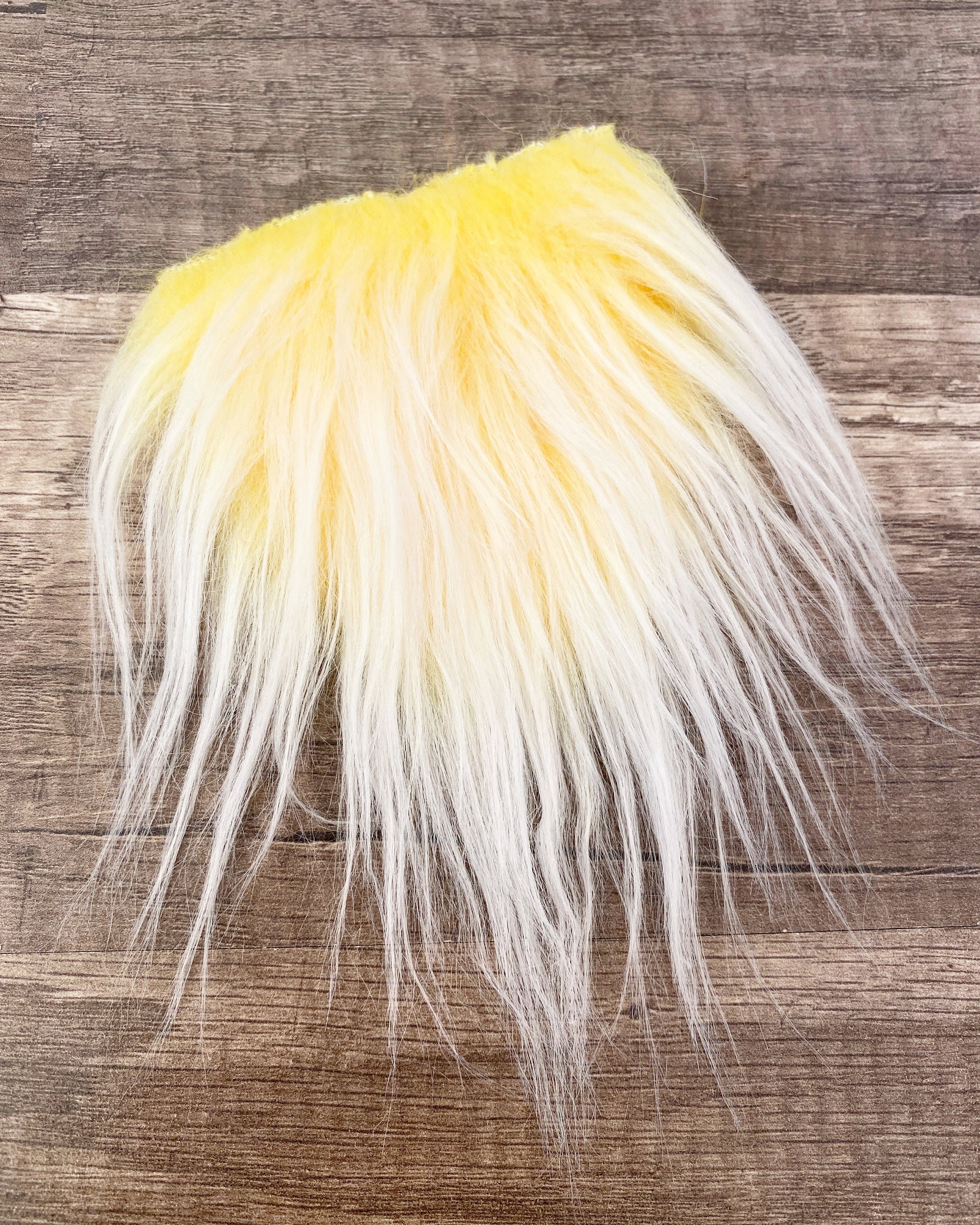 Pre-cut Wavy Frosted Yellow Gnome Beard Faux Fur Beard - Etsy