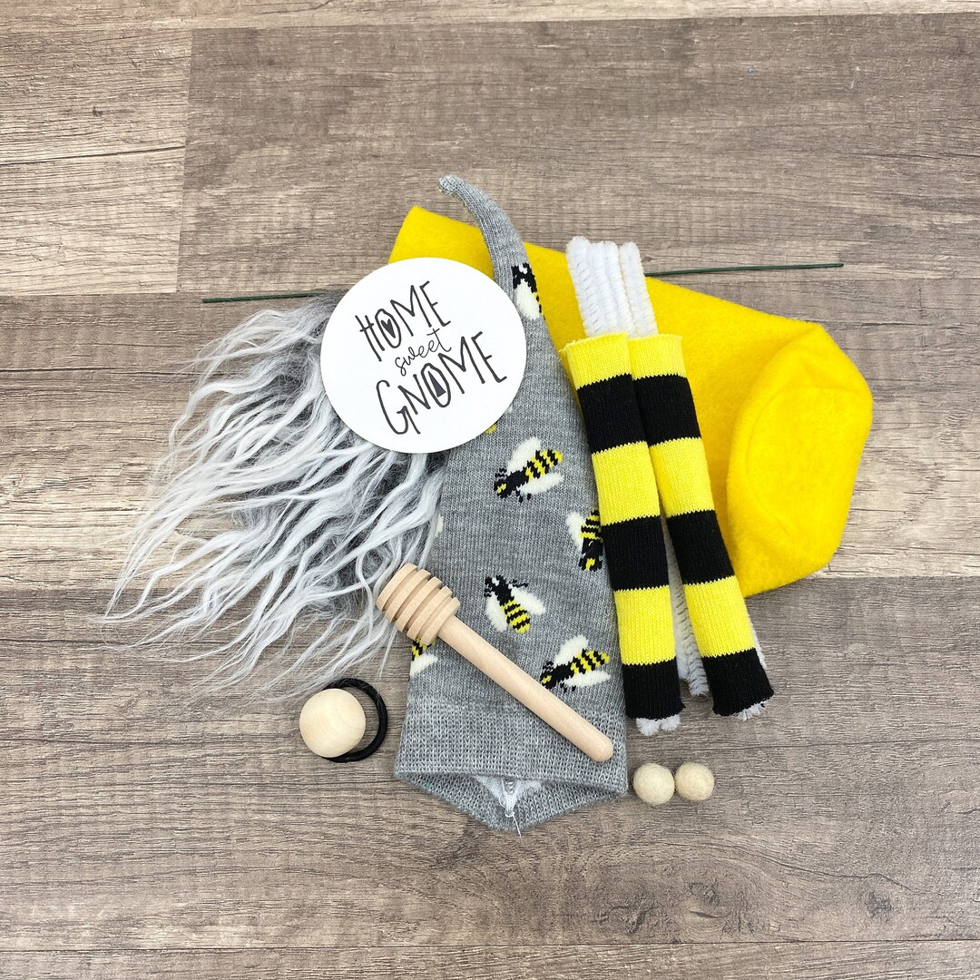 No Sew DIY Gnome Making Kit Bee Gnome Making Kit With Arms DIY Bumble ...