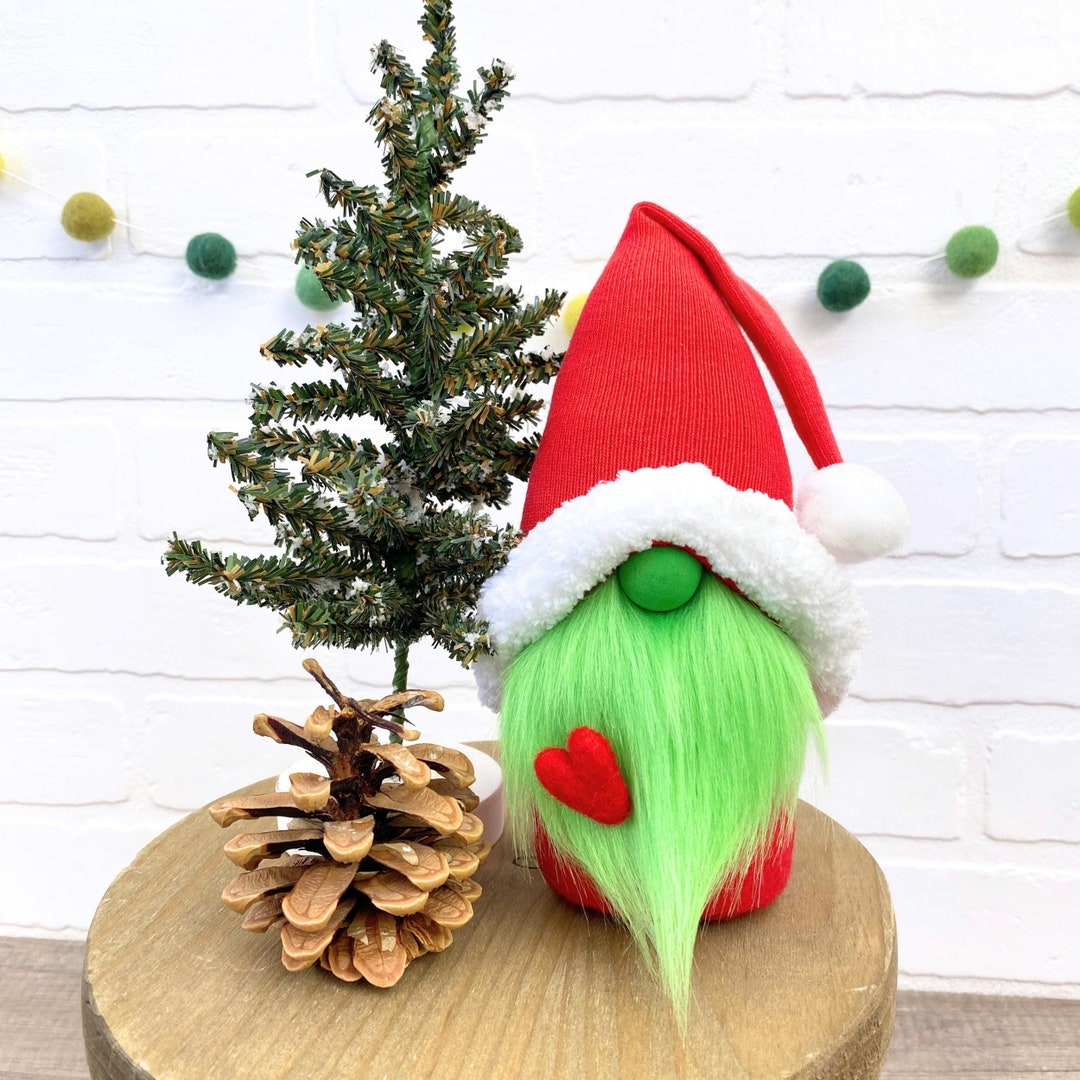 DIY Kit or Gnome Grinch Gnome Making Kit No Sew Santa Grinch Gnome ...
