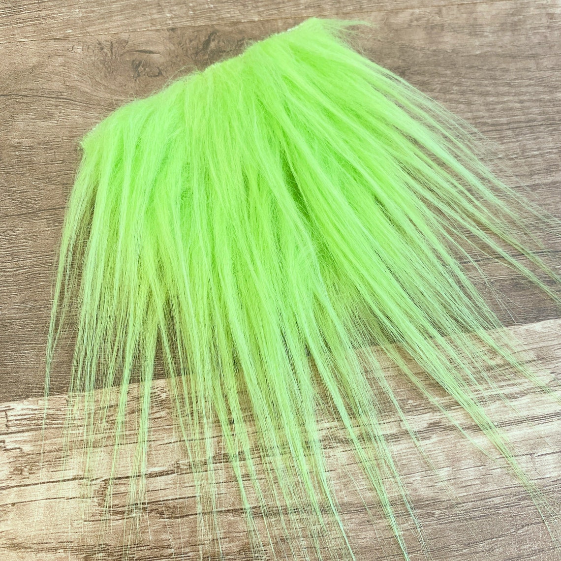 Pre-cut Wavy Lime Green Gnome Beard Faux Fur Beard Hair - Etsy