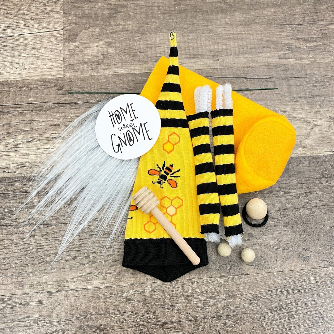 No Sew DIY Gnome Making Kit - Bee Gnome Making Kit With Arms - DIY ...
