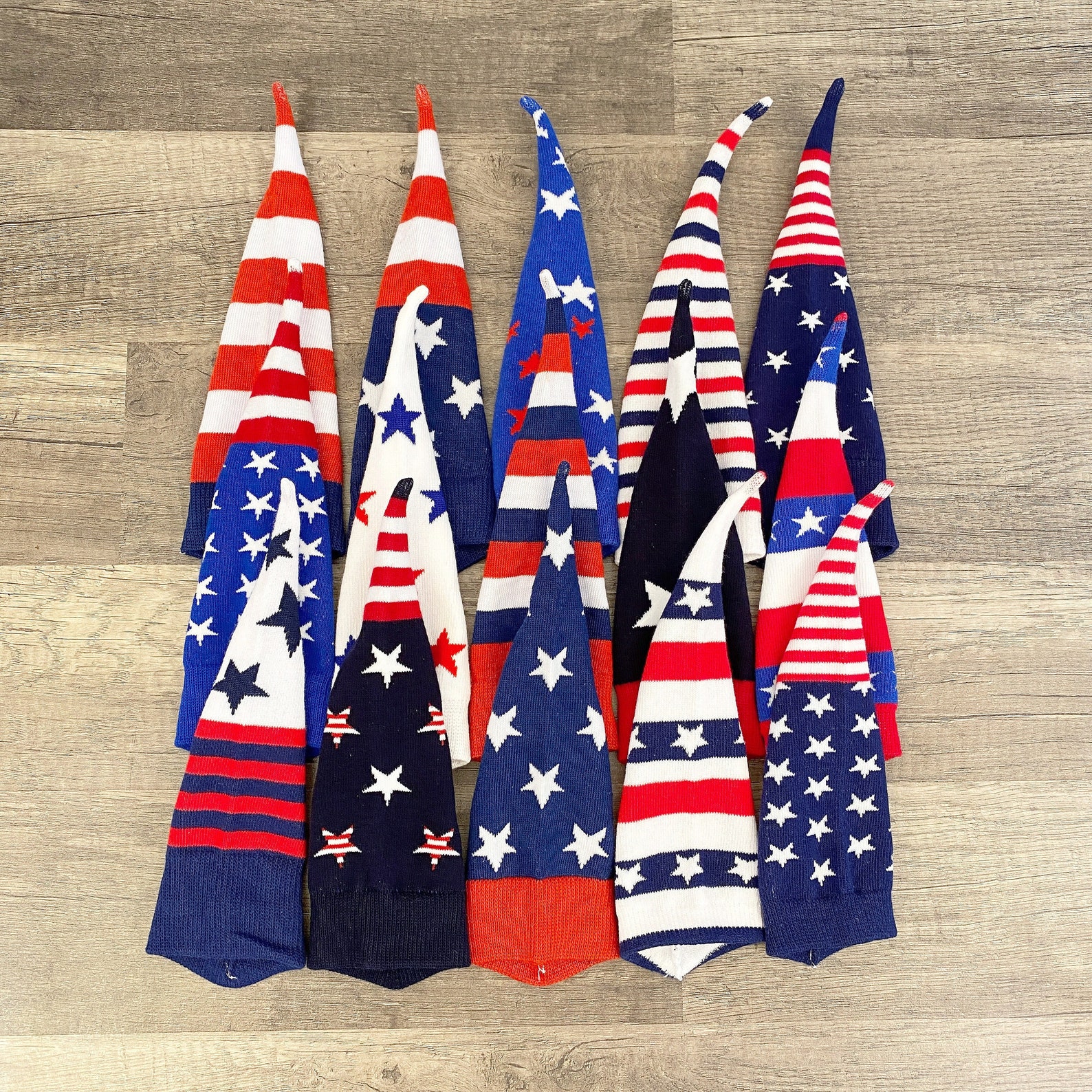 MYSTERY Pack of 5 - Pre-sewn Gnome Hat - Patriotic Gnome Hat Pack ...
