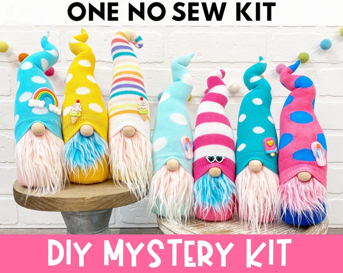 MYSTERY Pack of 5 Pre-sewn Bright Colored Gnome Hat Mystery Spring ...