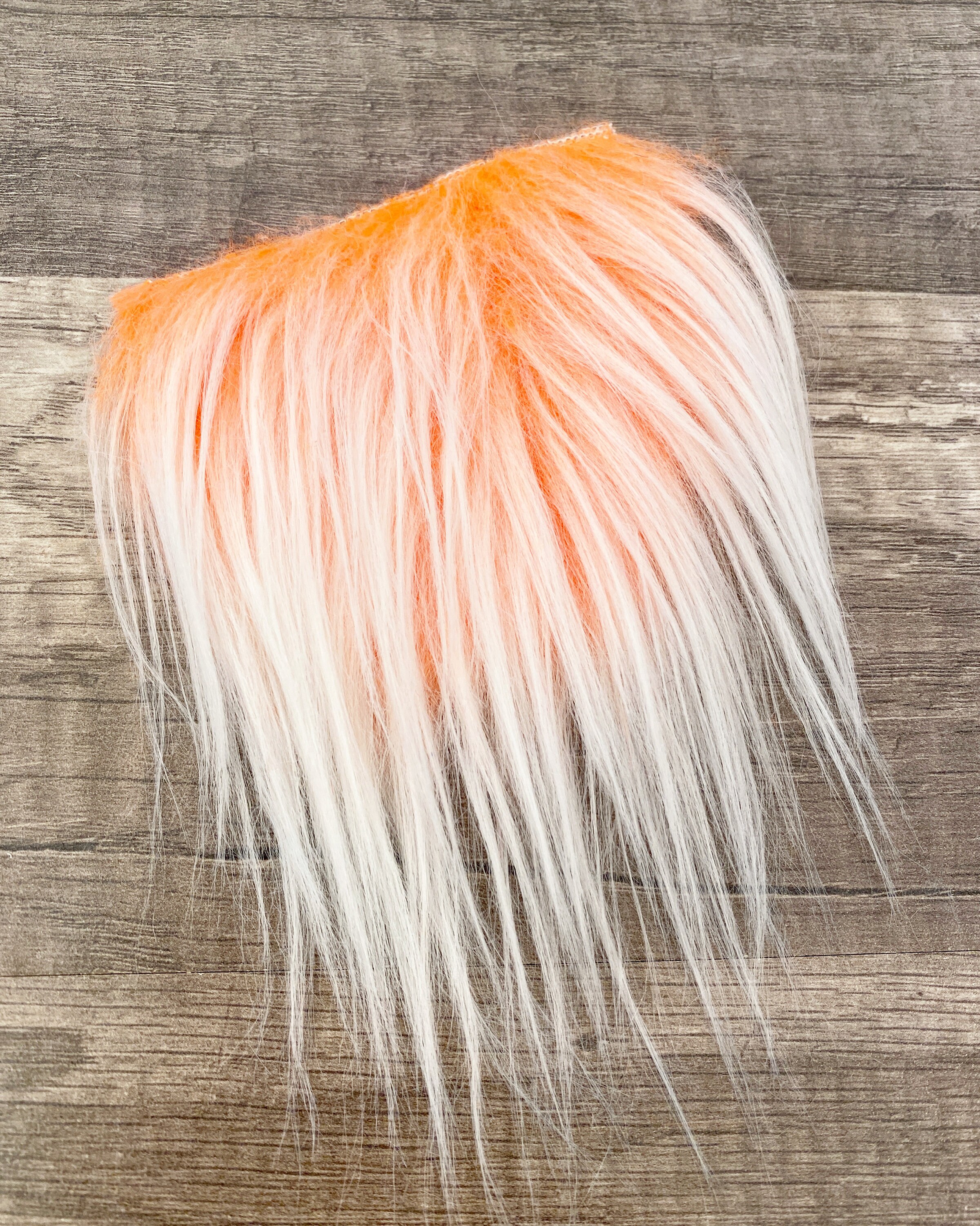 Pre-cut Wavy Frosted Orange Gnome Beard Faux Fur Beard - Etsy