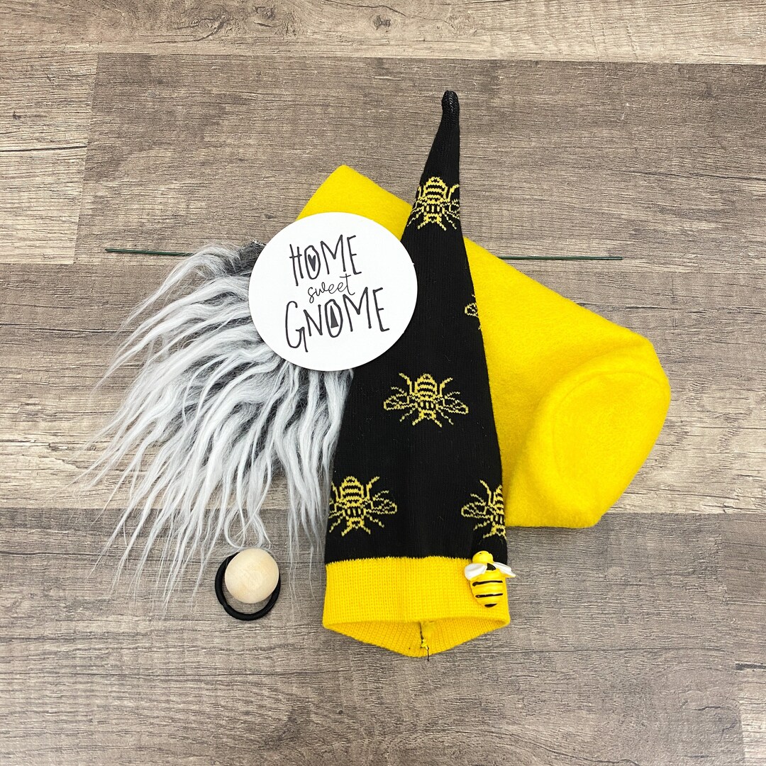 No Sew DIY Gnome Making Kit Bee Gnome Making Kit DIY Bumble Bee Gnome ...