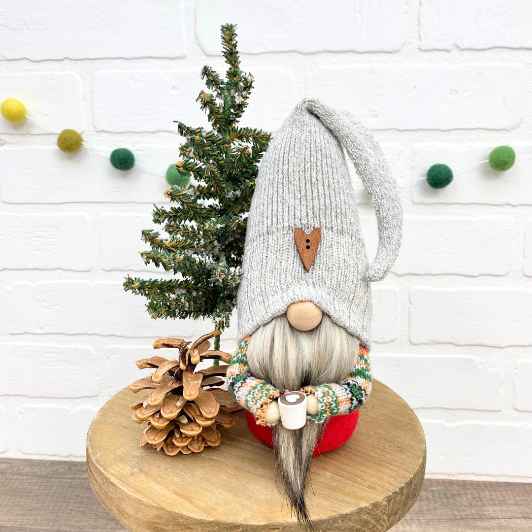 DIY Kit or Gnome - Christmas Coffee Cocoa Gnome - Heart Mug Gnome - No ...