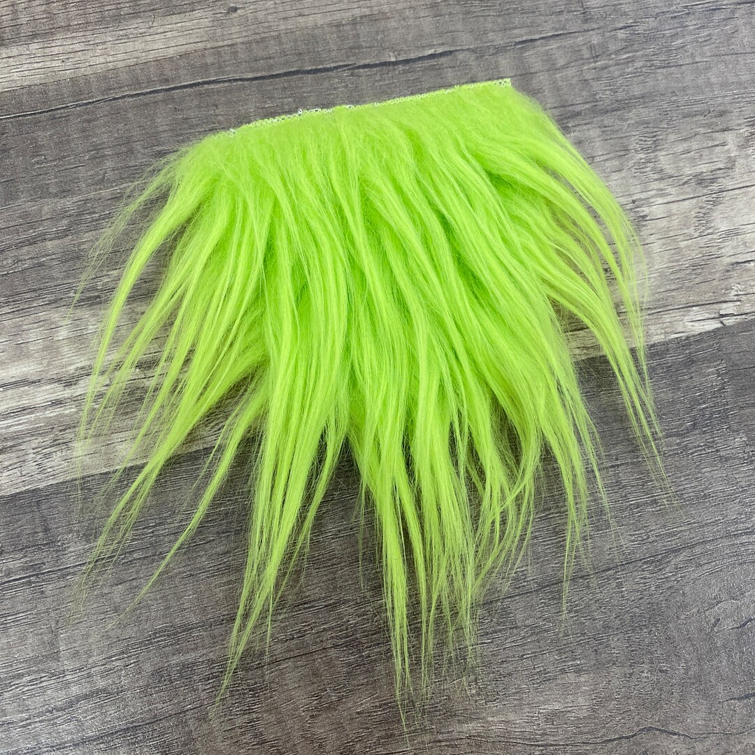 Pre-cut Wavy Electric Green Gnome Beard - Faux Fur - Beard Hair ...