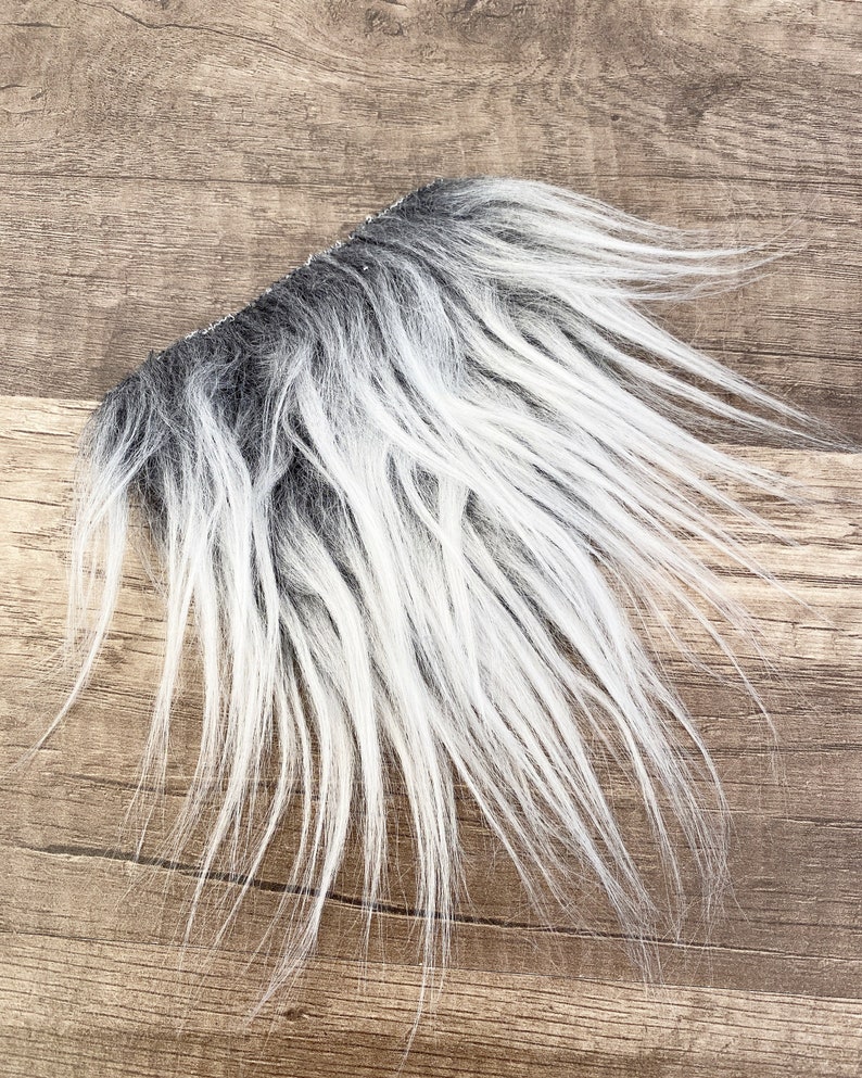 Pre-cut Wavy Frosted Grey Gnome Beard Faux Fur Beard Hair - Etsy