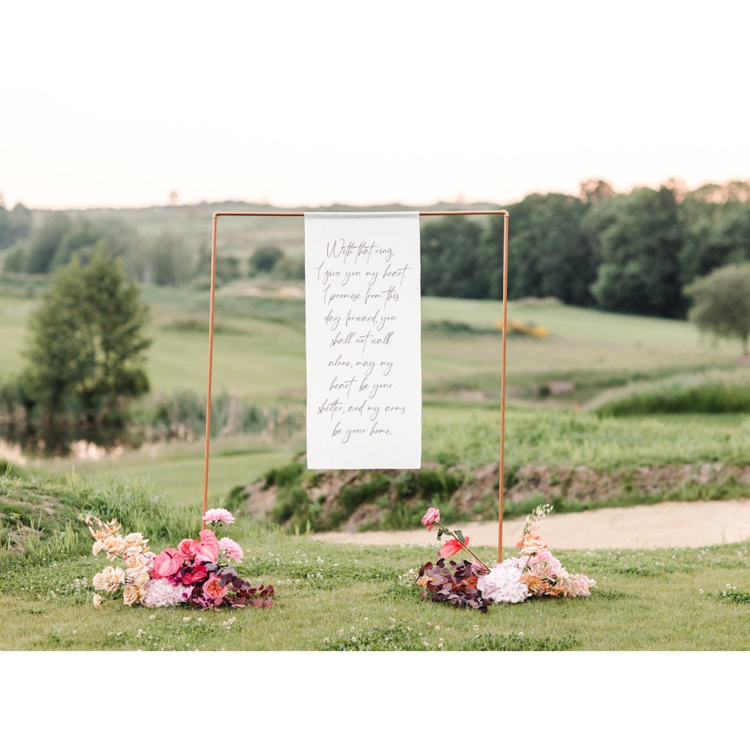 Fabric Banner for Wedding / Background Free Wedding Ceremony / Linen ...