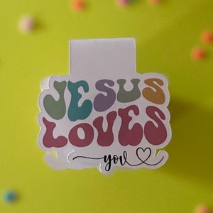 Jesus Loves You Magnetic Bookmark - Etsy