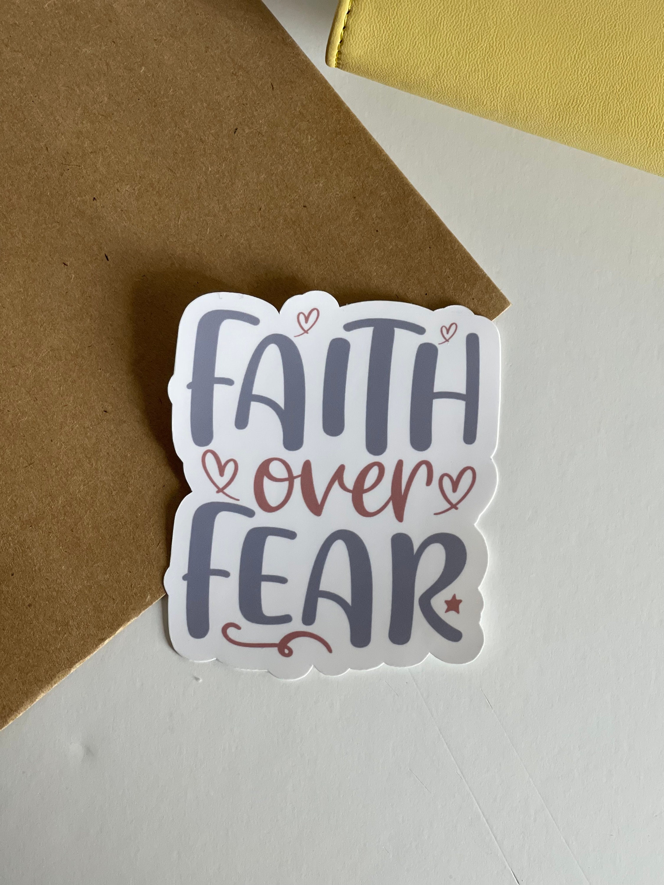 Christian Sticker, Faith Sticker, Religious Stickers, Faith Over Fear ...
