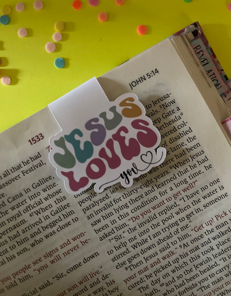 Jesus Loves You Magnetic Bookmark - Etsy