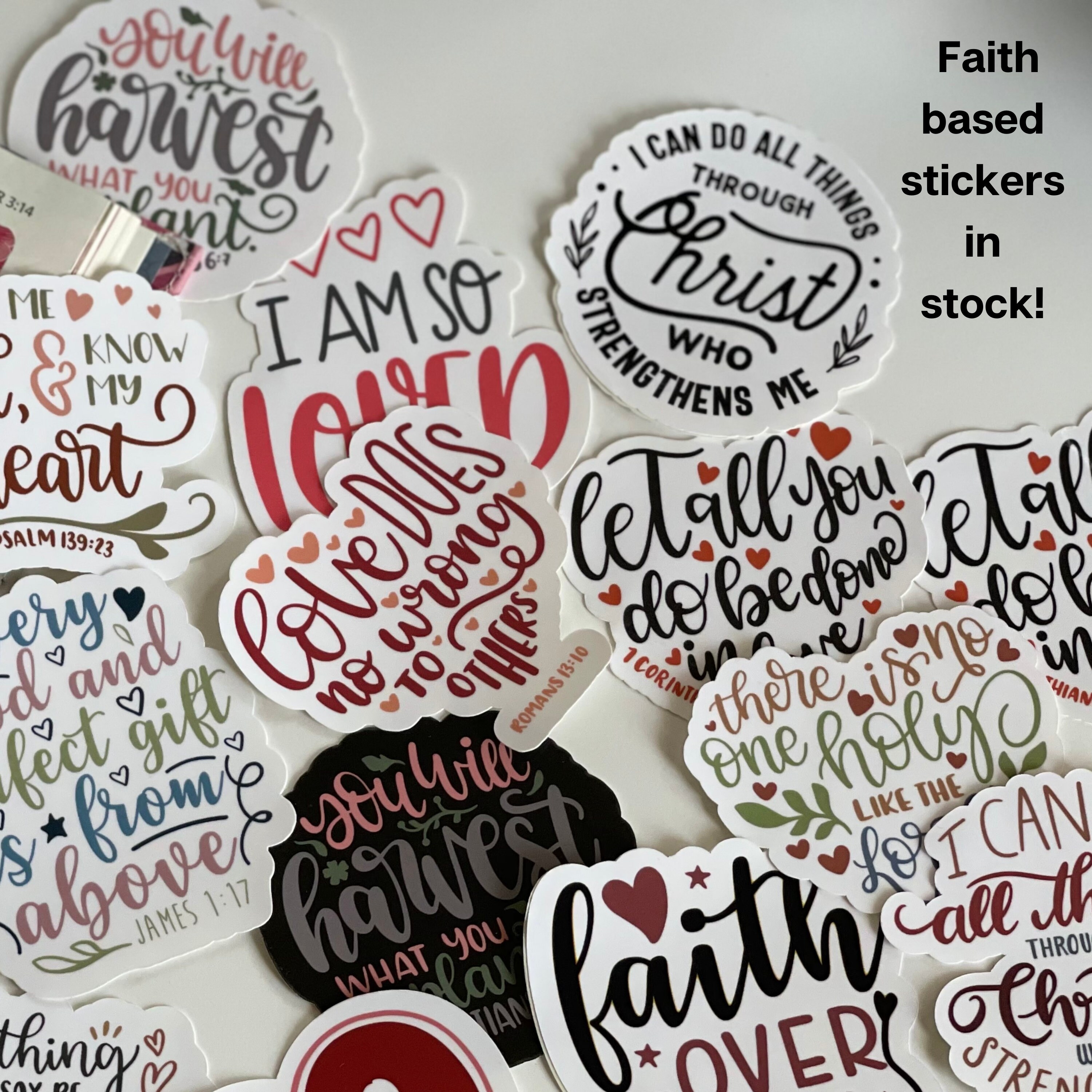 Bible Verse Sticker, Faith Sticker, Religious Stickers, Scripture ...