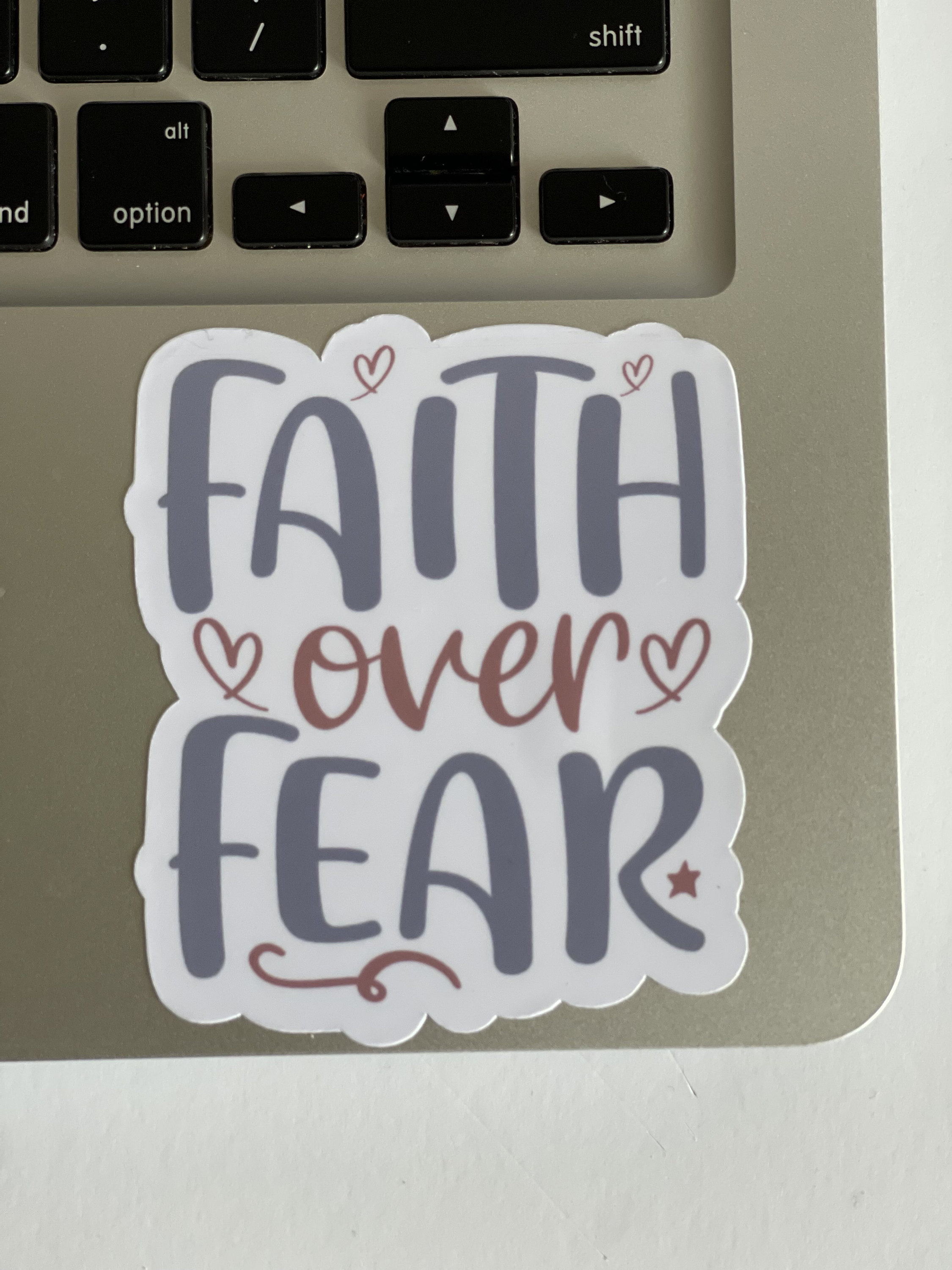 Christian Sticker, Faith Sticker, Religious Stickers, Faith Over Fear ...