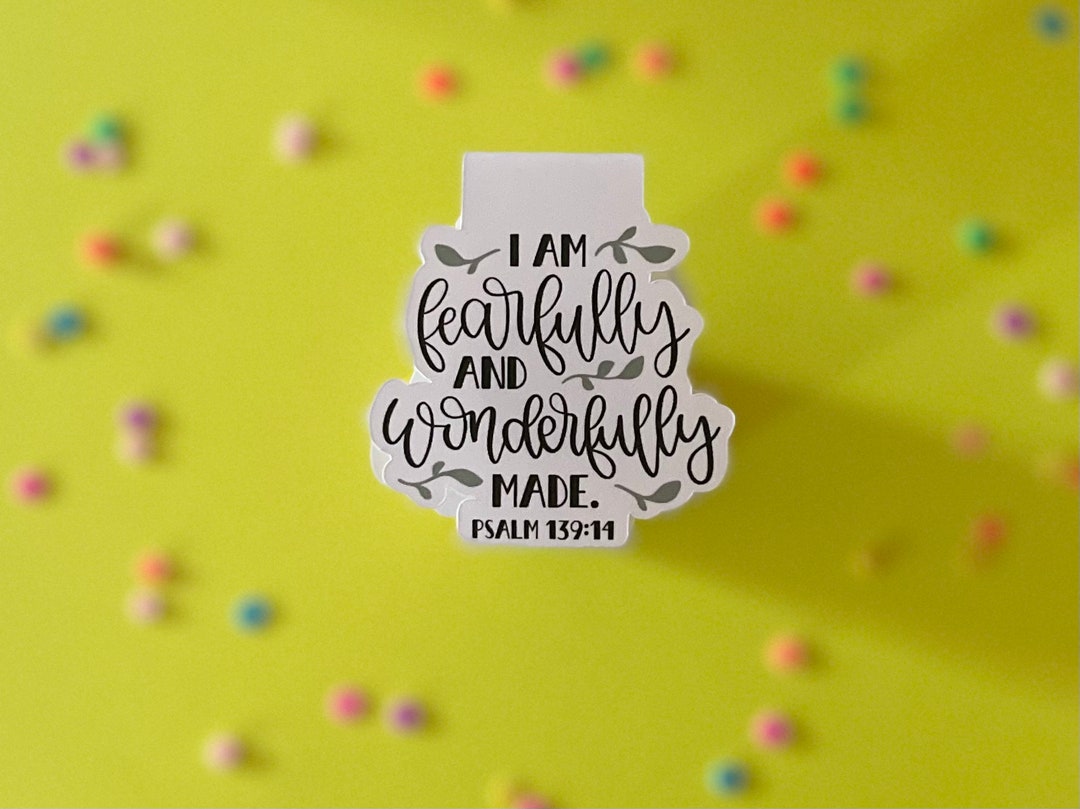 I Am Fearfully and Wonderfully Made Magnetic Bookmark, Bible Verse ...