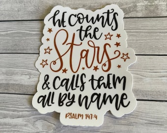 He Counts the Stars and Calls Them All by Name Psalm 147:4 - Etsy