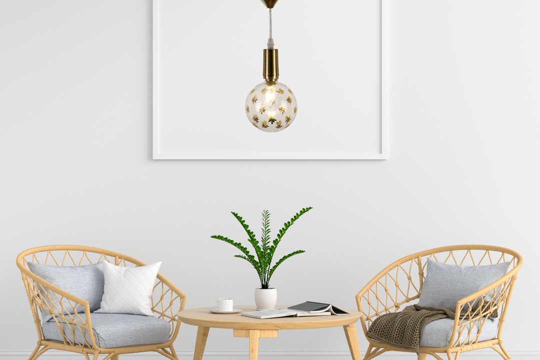 Modern Pendant Light - Gold Stars Ceiling Light - Handmade Star ...